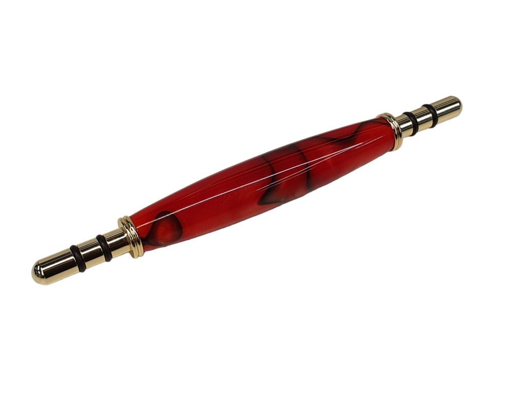 Double Ended Seam Ripper - Red with Black Lines - Handcrafted Pens By Mark